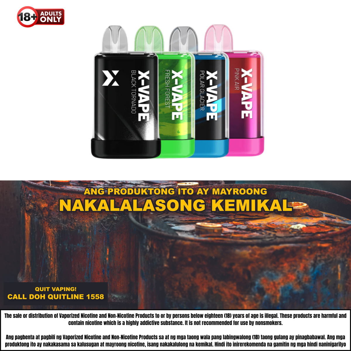 X-Vape X1 10ml 10000 Puffs Freebase 30mg 500mah Disposable Vape – Vape Daddy Philippines